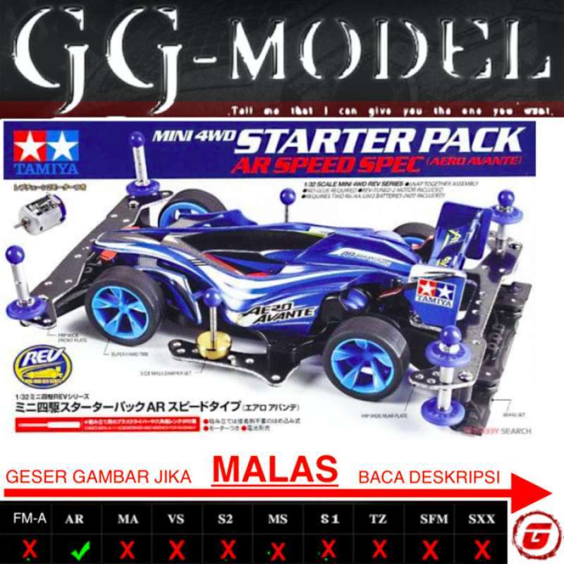 Promo TAMIYA MINI 4WD STARTER PACK AR AERO AVANTE (RE-RELEASE) - NON ...