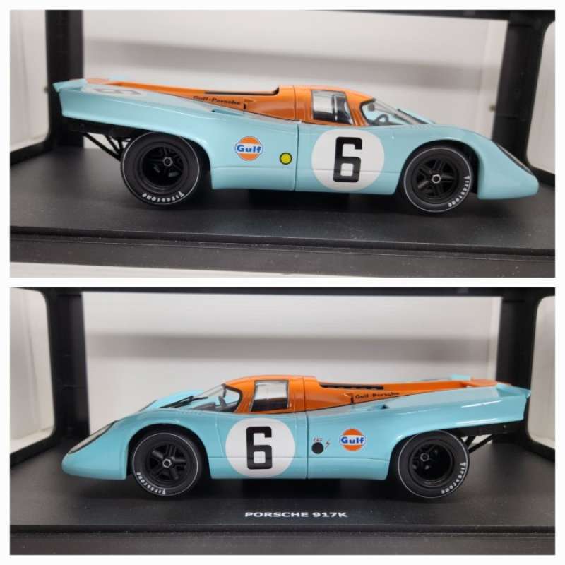 Promo Diecast Miniatur Mobil cmr porsche 917k gulf edition skala 18 car ...