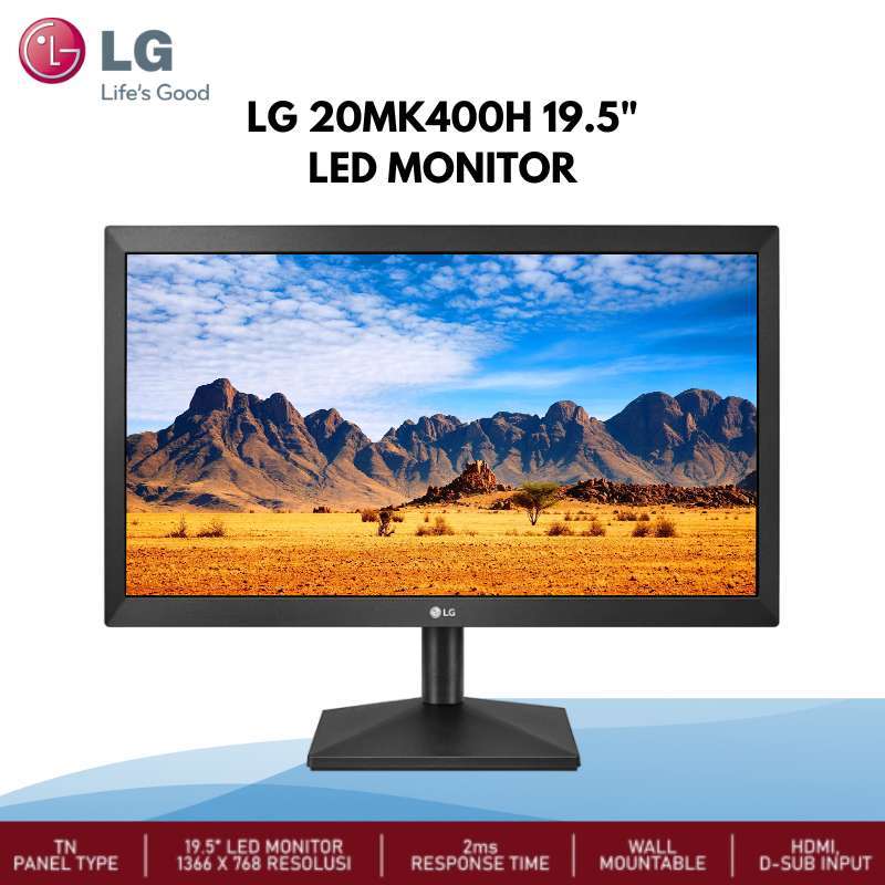 Promo MONITOR LG MURAH 19.5 INCH 20MK400H LED PC GARANSI RESMI LAYAR ...
