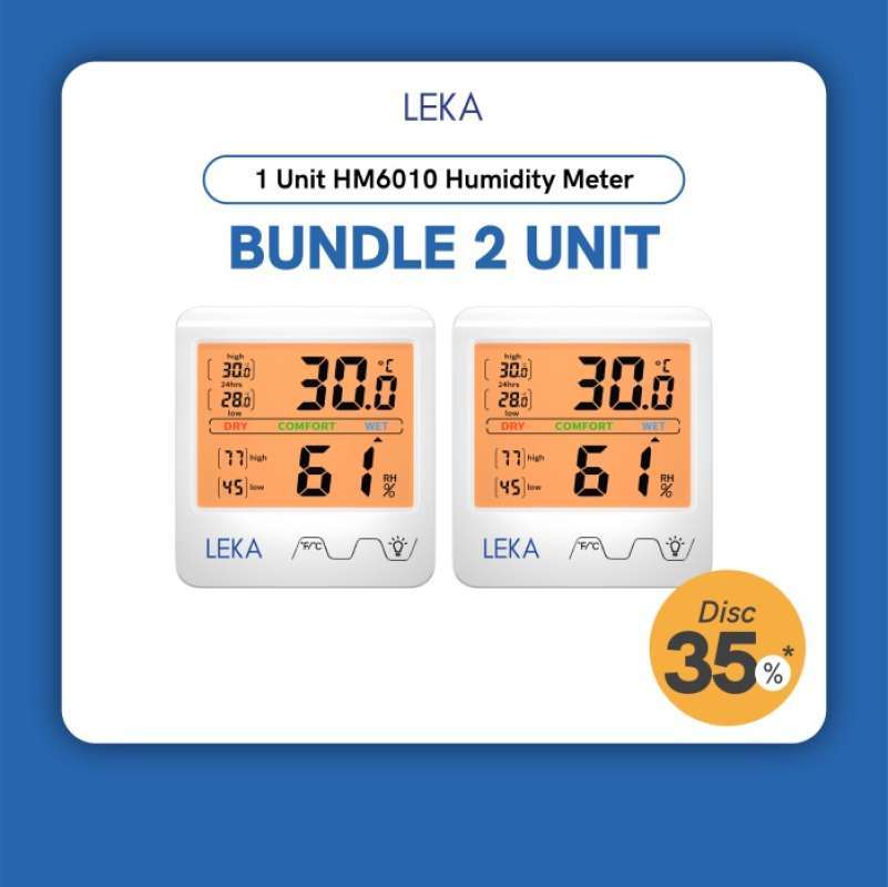 Jual New Leka Hm6010 Humidity Meter -hygrometer Thermometer Ukur Lembab ...