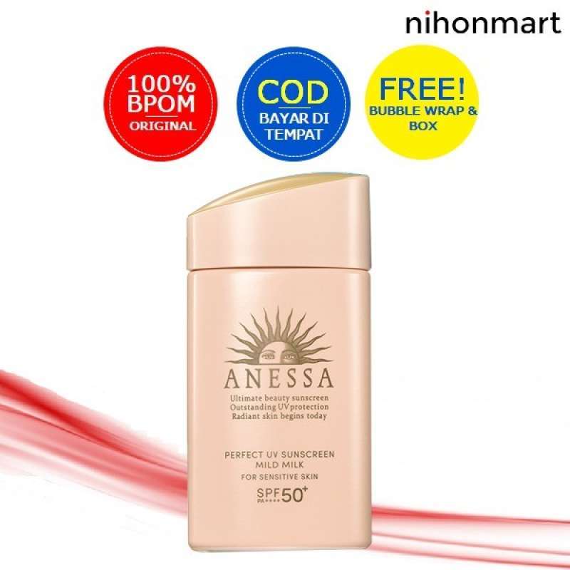 Promo Anessa Perfect UV Sunscreen Mild Milk 60ml Diskon 23% di Seller ...