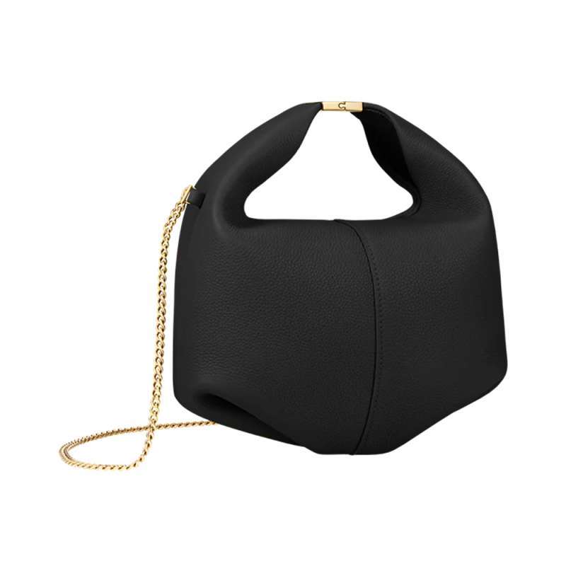 Jual Polene Beri Crossbody Bag Grained Leather Black Chain Di Seller ...