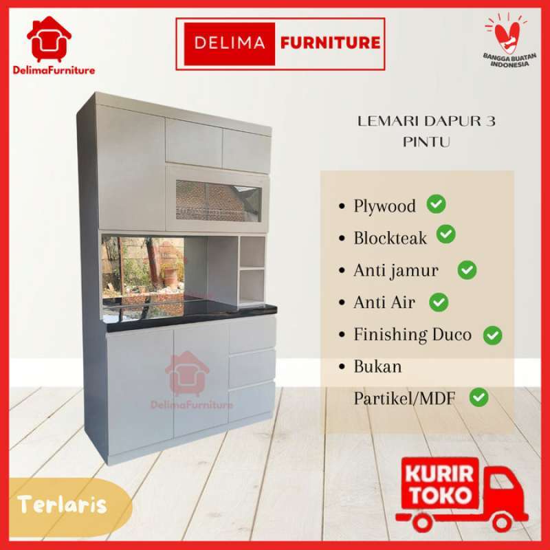 Promo Lemari Sayur 3 Pintu Duco/kitchen Set/lemari Dapur/rak Sayur ...