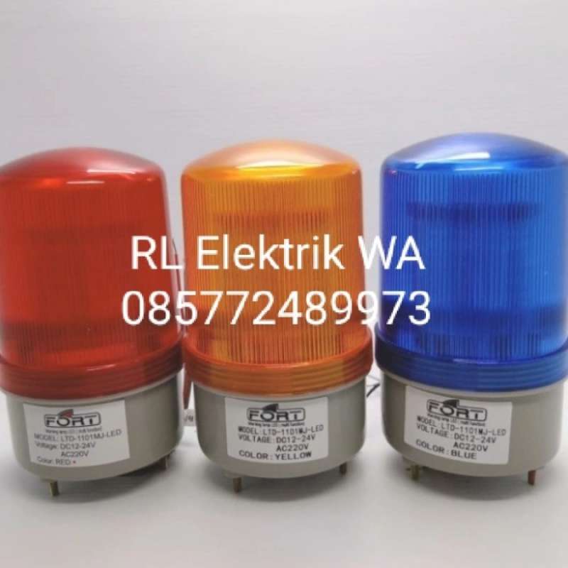 Jual Lampu Rotary Putar Led 4 + Buzzer Miltivolt Fort Ltd-1101mj - Biru ...