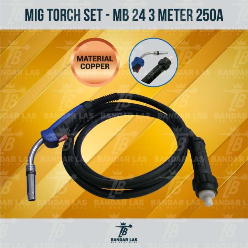 Promo Stang Las CO CO2 Mig Torch MB24 250A 3 Meter - Mig Gun MB24 250A 3M Diskon 24% di Seller ...