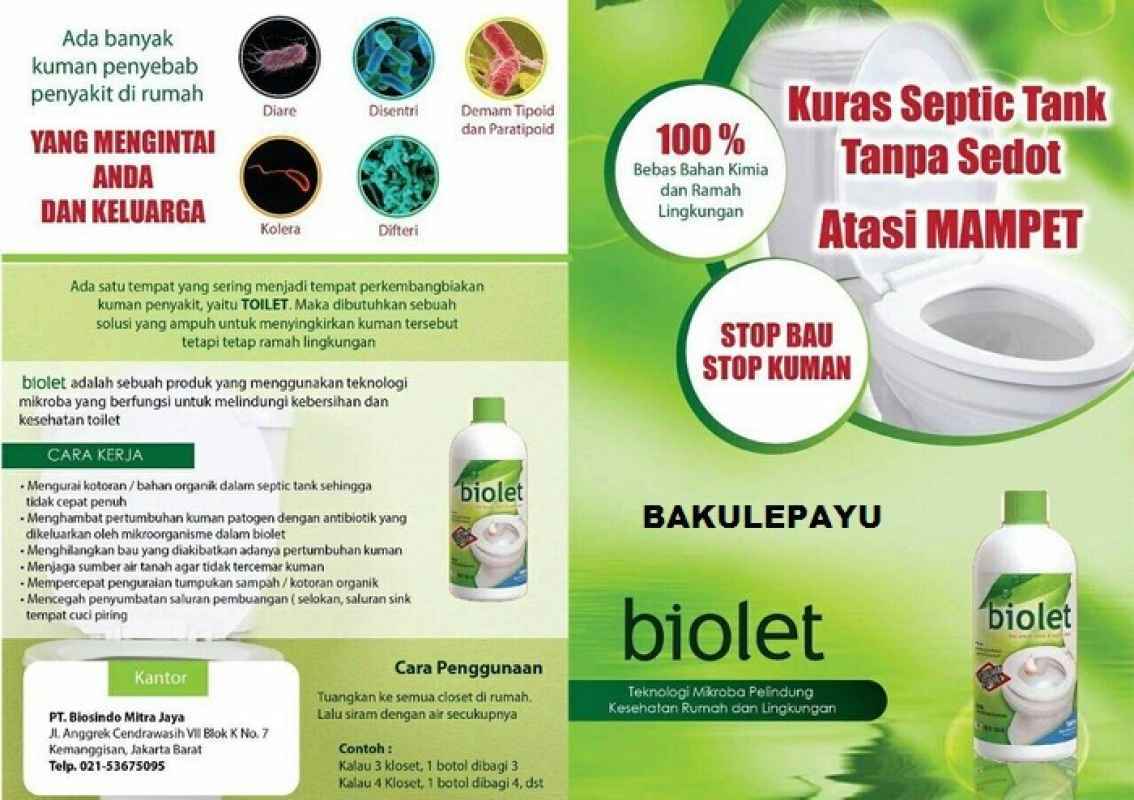 Promo Biolet 500 ml Penghilang Bau Tidak Sedap Pada Toilet/WC Diskon 33 ...