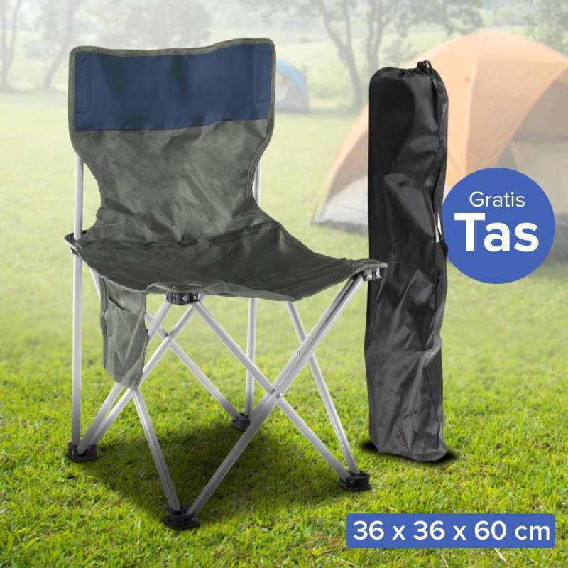 Promo Kursi Lipat Outdoor Piknik Mancing Camping Foldable Chair Dengan ...