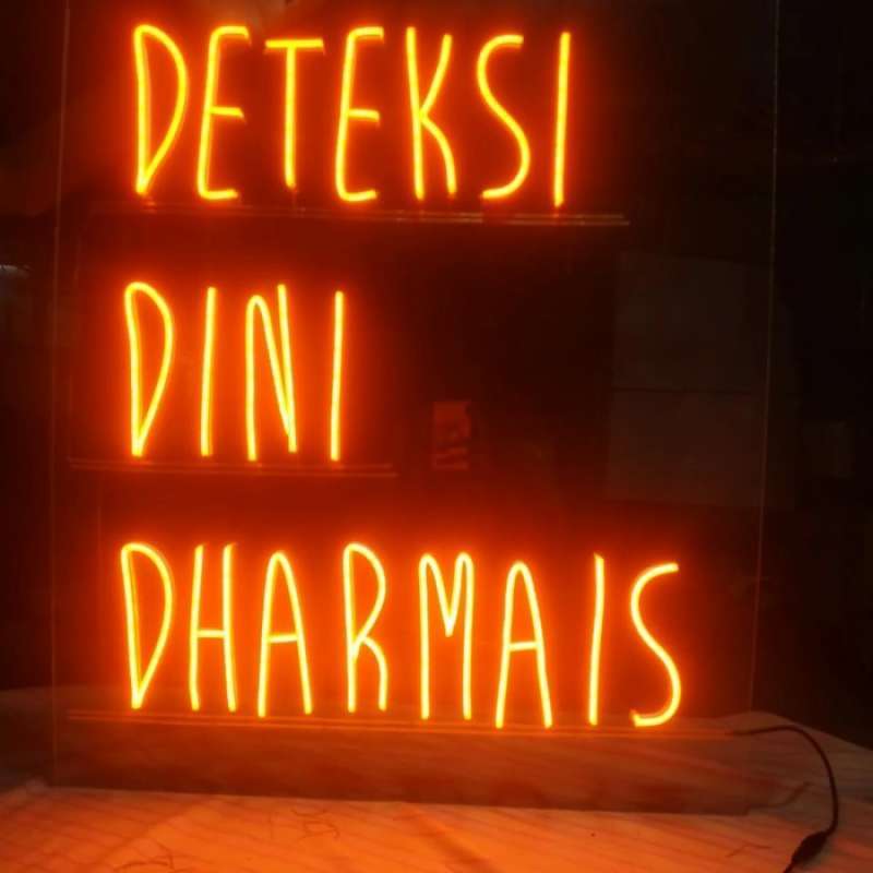 Promo Lampu Led Neon Text Tulisan Deteksi Dini Dharmais Pesanan Kak ...