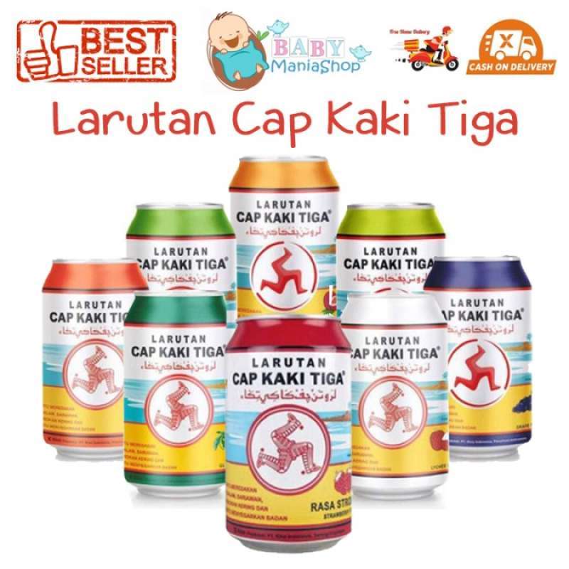 Jual Larutan Cap Kaki Tiga 320ml Larutan Penyegar Leci Jambu Jeruk ...