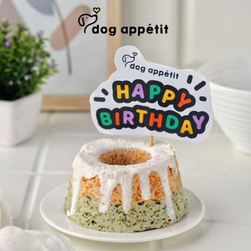 Promo 100% Produk Ori Dog Appetit Healthy Green Birthday Cake Dog Kue ...