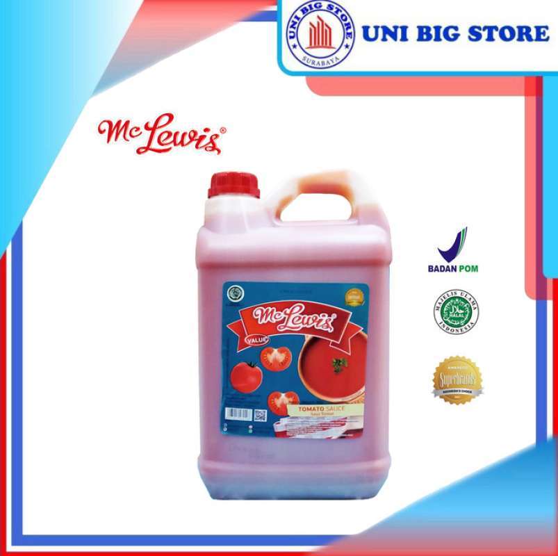 Promo Mc. Lewis Tomato Ketchup Sauce Saus Tomat Saos 6 kg Jerigen Galon ...