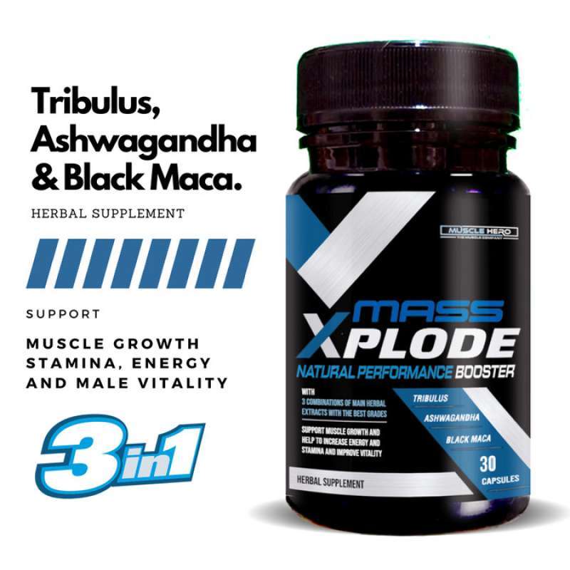 Promo Mass Xplode Herbal Supplement Tribulus & Black Maca Root ...