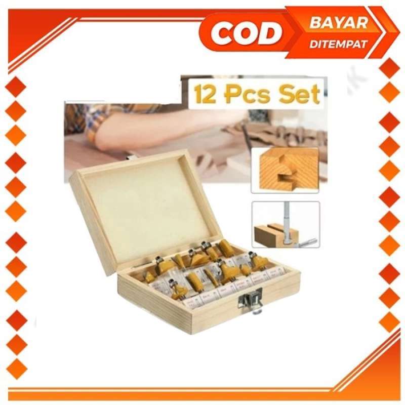 Promo Mata Bor Set Router Trimmer Profil Kayu Mata Profil Serut Kayu ...