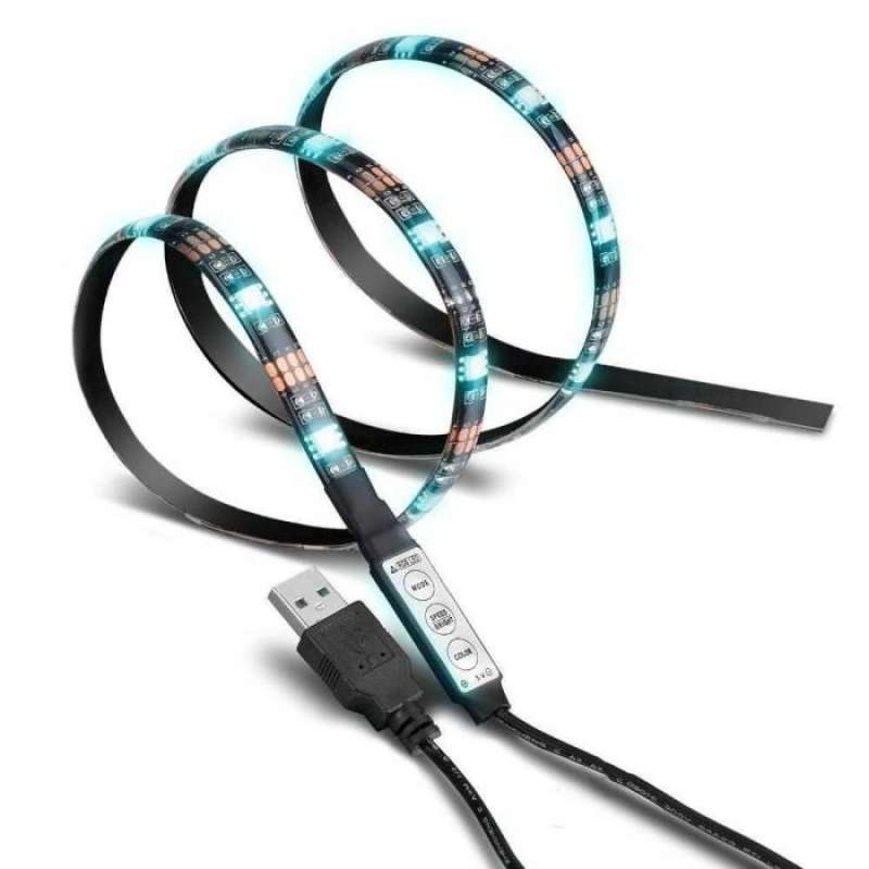 Jual Lampu LED Strip RGB SMD 5050 100 cm with Controller USB 5V - L5 ...