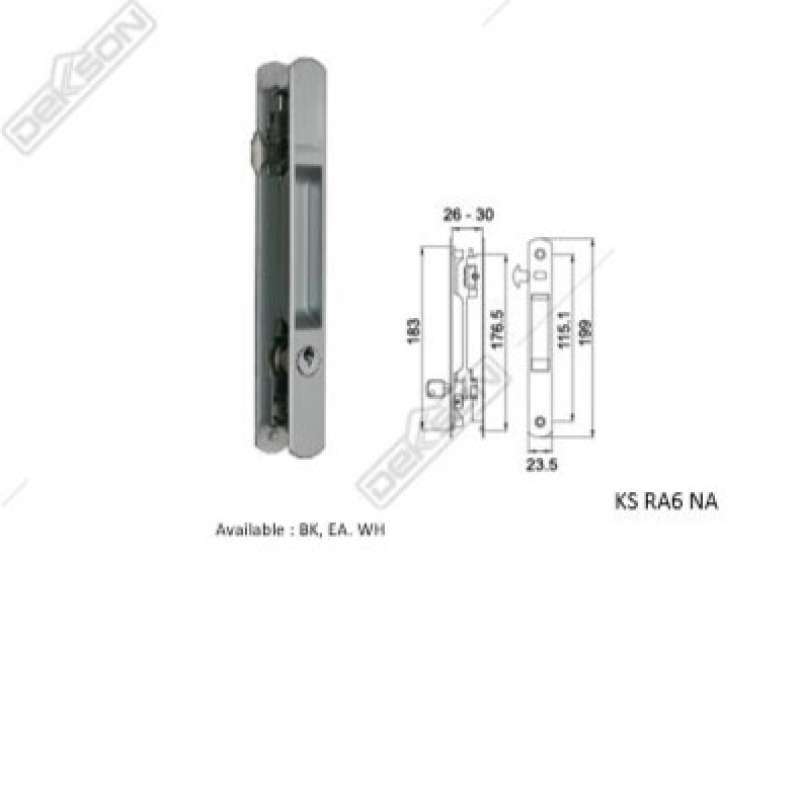 Promo Kunci Sliding Handle Tanam Dekson RA-6 RA6 Pintu Aluminium Kaca ...