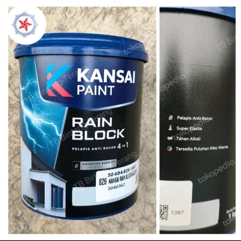 Jual Rain Block Pail 20 Kg Cat Pelapis Anti Bocor Waterproof Kansai Paint - Hitam Di Seller Tb ...