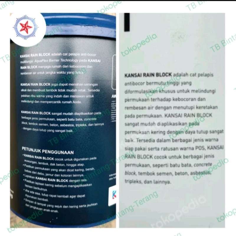 Jual Rain Block Pail 20 Kg Cat Pelapis Anti Bocor Waterproof Kansai ...