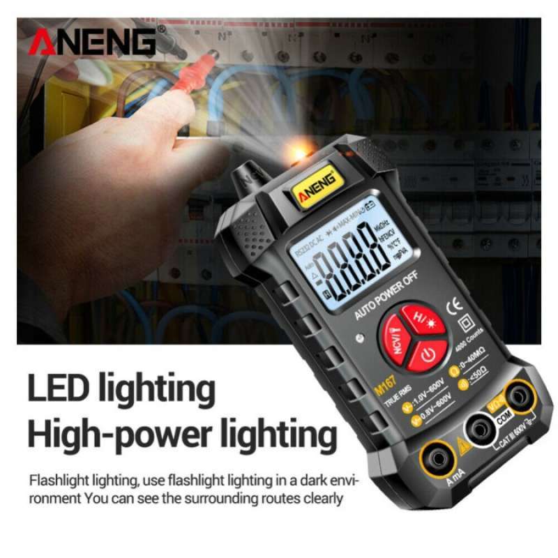 Promo Alat Ukur Tes Tegangan Arus Listrik Digital Multimeter True Rms ...