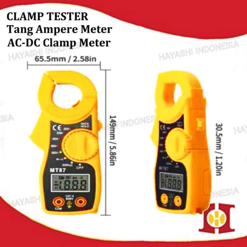 Promo Digital Clamp Meter Tang Ampere Mini Multimeter Arus Kabel Tester ...