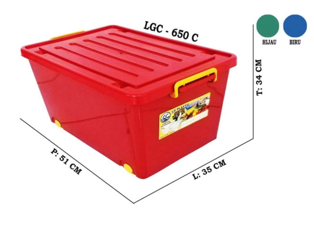 Jual BOX CONTAINER 60 LITER/ BOX PENYIMPANAN/BOX RODA/BOXER/CONTAINER ...