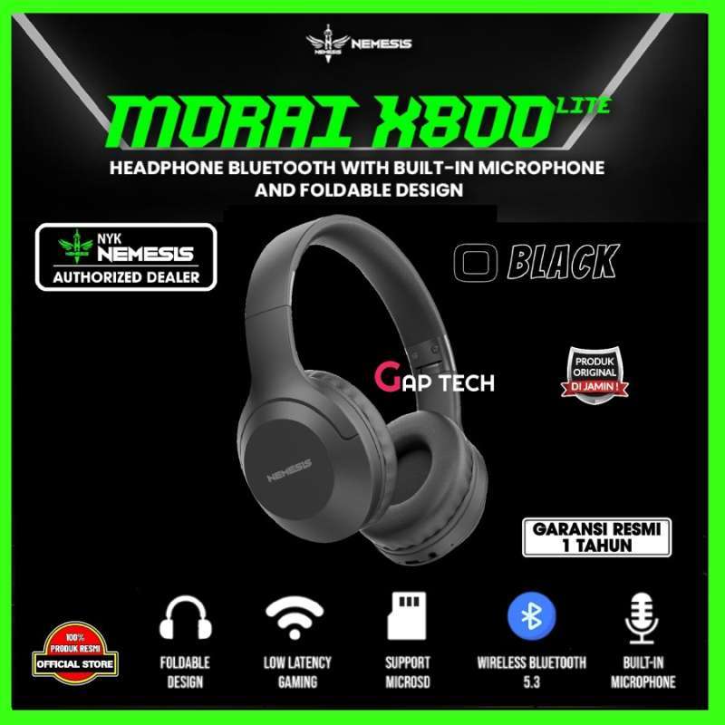 Jual NYK Nemesis X800 / X 800 Lite MORAI Bluetooth Gaming Headphone w ...