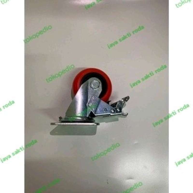 Promo Roda troley pub heavy duty 4 inch (Rem+putar) Diskon 23% di ...