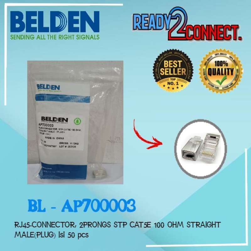 Promo Belden Ap700003 Konektor Stp Rj45 Cat 5e Isi 50pcs Diskon 23% Di ...