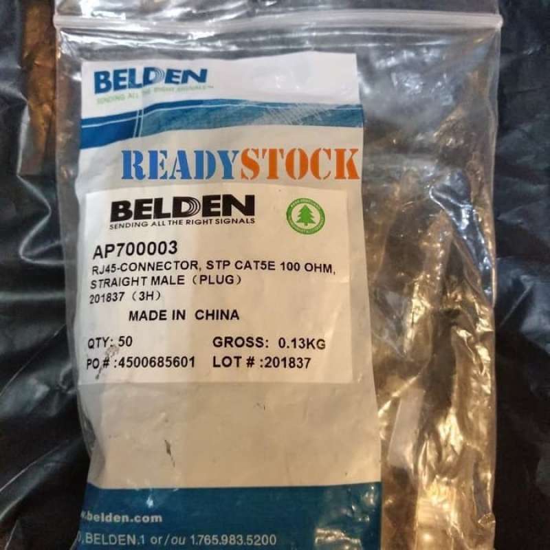 Promo Belden Ap700003 Konektor Stp Rj45 Cat 5e Isi 50pcs Diskon 23% Di ...
