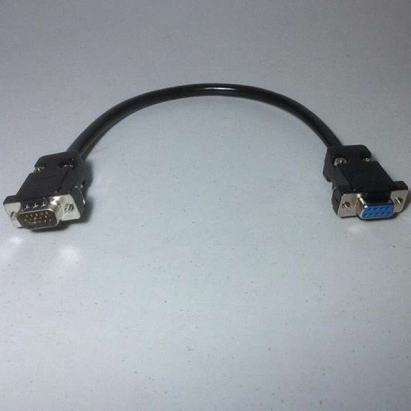 Promo Kabel Vga 15 Pin Male To Serial Rs232 9 Pin Female 30 Cm Assembly ...