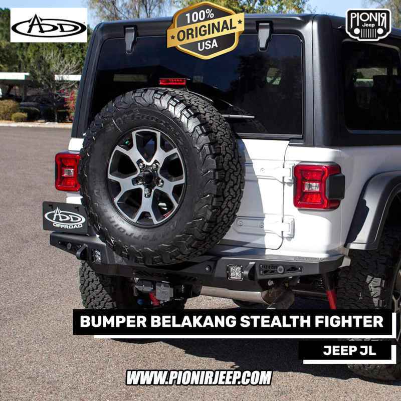 Jual Bumper Belakang Besi Jeep Wrangler JL ADD Offroad Original USA di ...