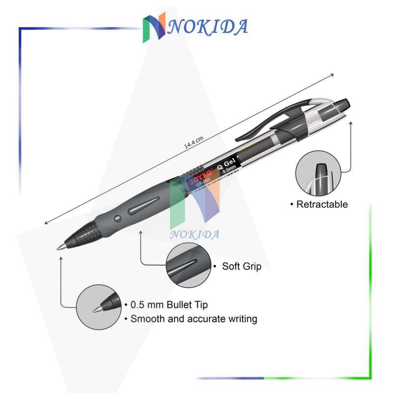 Jual Nokida Pulpen Jel Joyko 1 Pak - Q - Hitam Di Seller Nokida ...