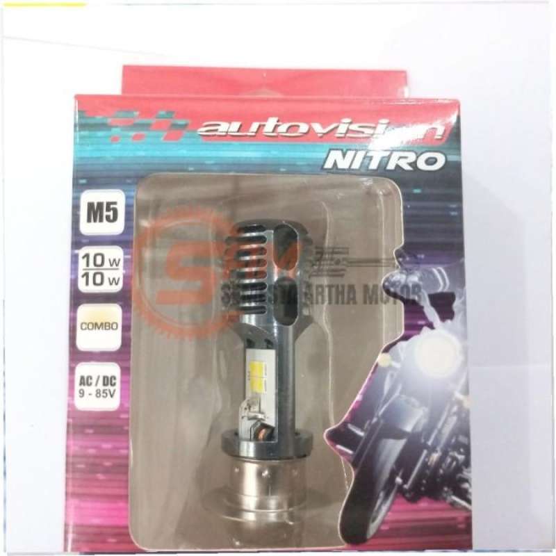 Jual Autovision Headlamp Led H6 M5 10w Ac Dc Nitro Combo Lampu Sorot Depan - Combo Di Seller ...