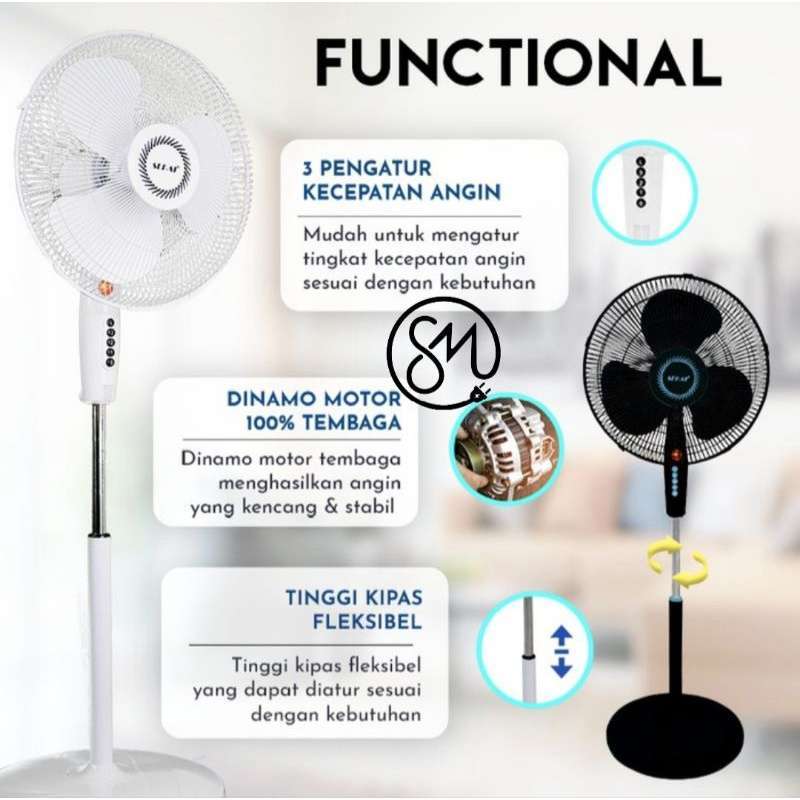 Jual Kipas Angin Sekai SFN-1621 tegak stand fan SFN1621 di Seller Sinar ...