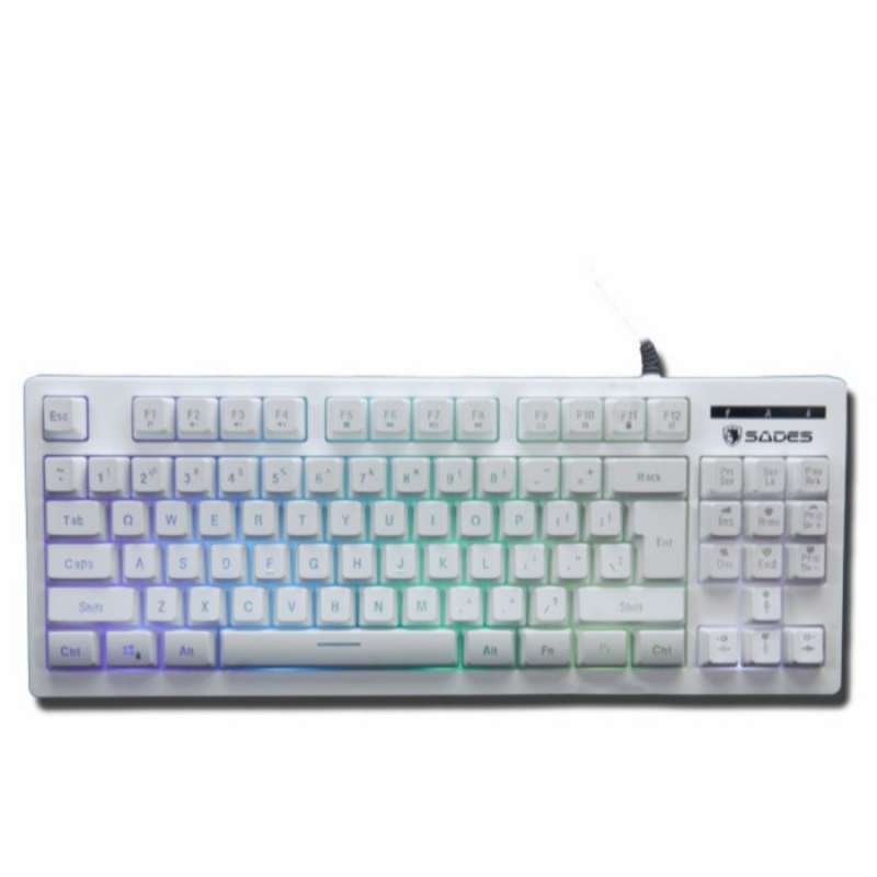Promo KEYBOARD GAMING RGB TKL SADES SABRE - PUTIH Diskon 23% di Seller ...