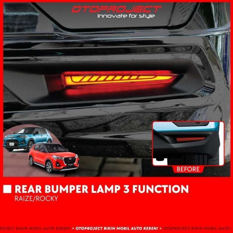 Jual LED Bumper Lamp Rear Raize Rocky 3 Function Otoproject di Seller ...