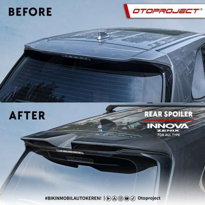 Jual Spoiler Topi Belakang Toyota Innova Zenix Otoproject Di Seller ...