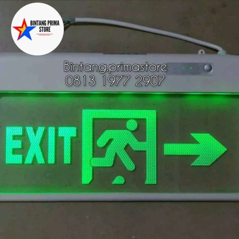 Promo Lampu Petunjuk EXIT / Lampu Sign / Lampu EXIT LED Tipe Orang Lari ...