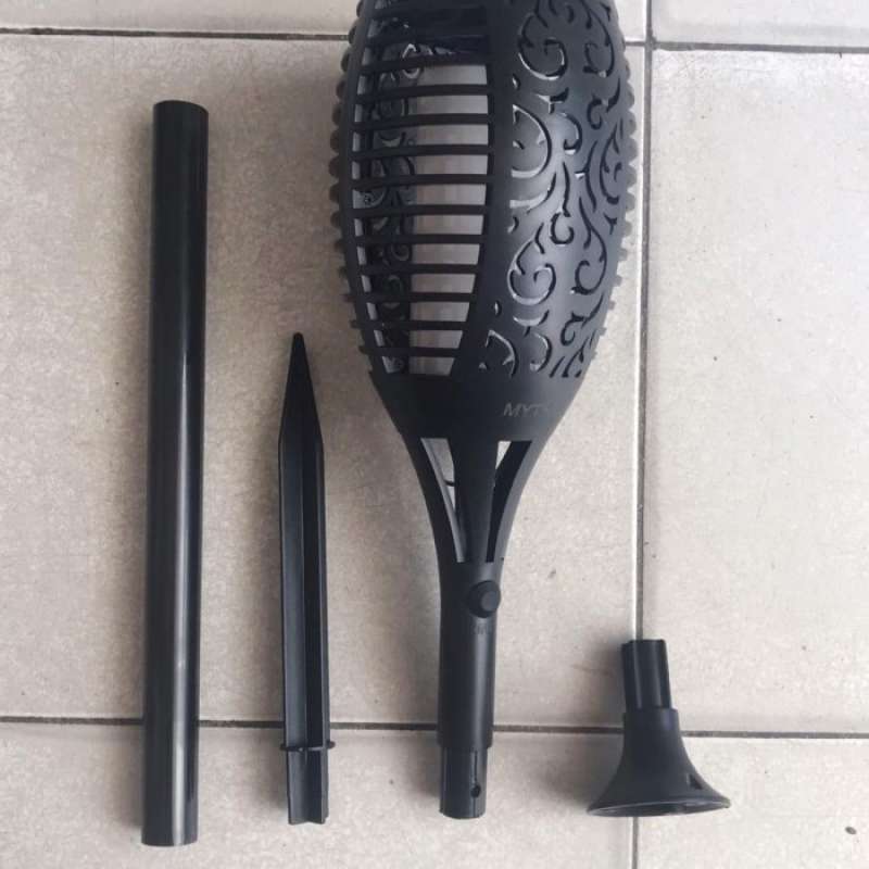 Promo Lampu obor api led tancap Taman Tenaga Surya solar panel Diskon ...