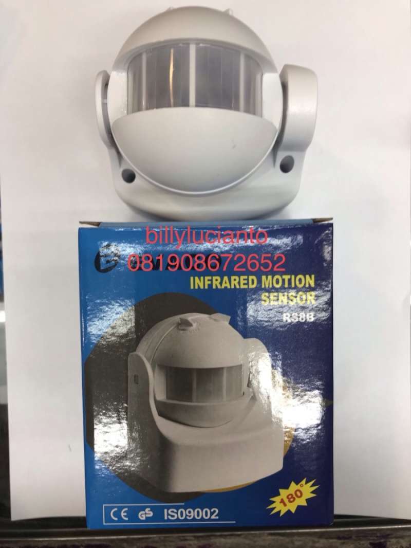 Promo Motion Sensor Infrared Sensor Gerak Evaco RS8B Orang Jalan Nyala ...