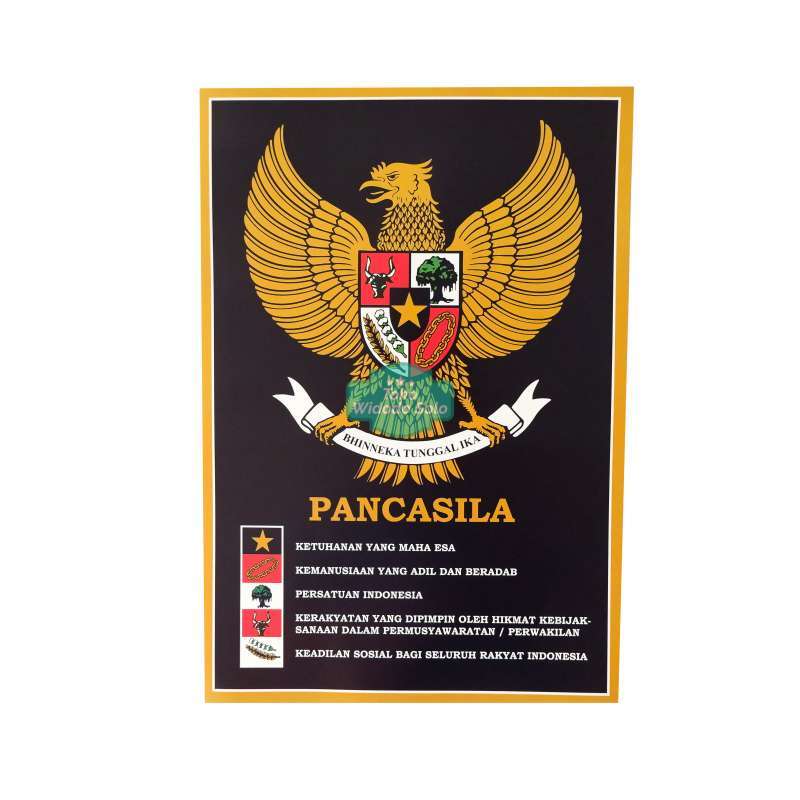 Jual Poster Edukasi Garuda Sila Pancasila Bhinneka Tunggal Ika 24x34cm - 1 Lembar di Seller Toko ...