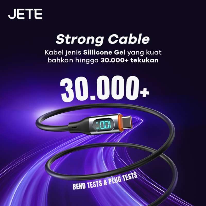 Promo Jete Kabel Data Led Cx13 Type C To Lightning 100w - Garansi 2 ...