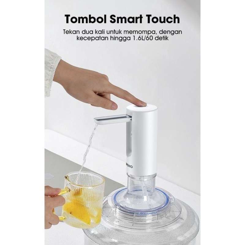 Jual POMPA AIR GALON SAMONO SW-CQ02 Portable USB Rechargeable Touch ...