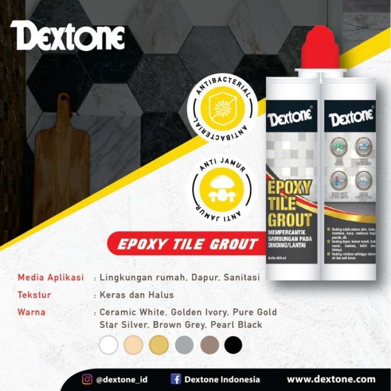 Jual Dextone Epoxy Lem Nat KramikTile Grout 400 ml di Seller ...