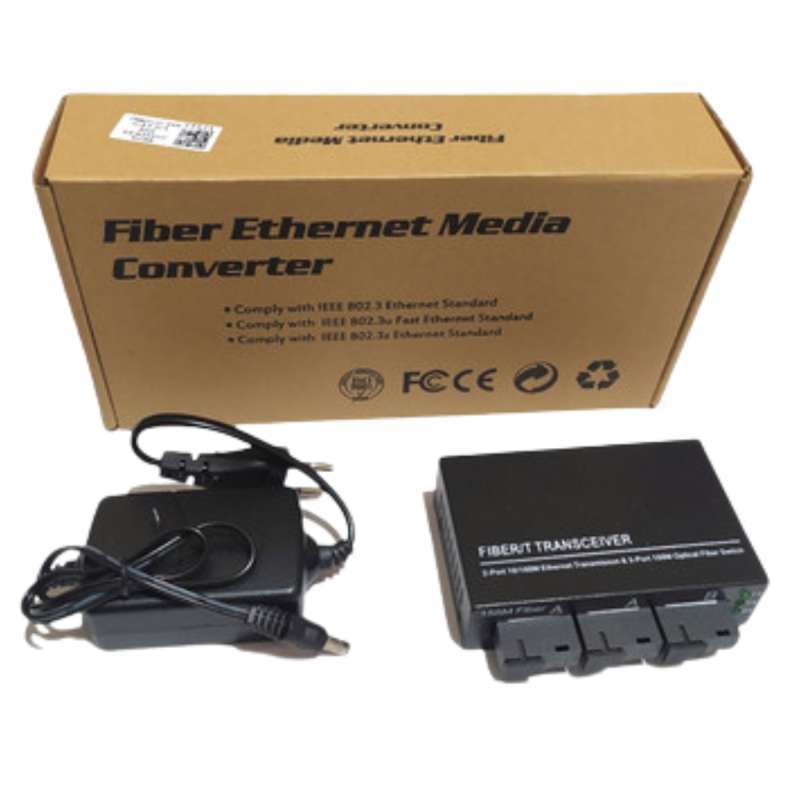 Jual CM3F2E POE Media Converter Fiber Optic 3 FO 2 Lan HTB RJ45 3 SC 2 ...