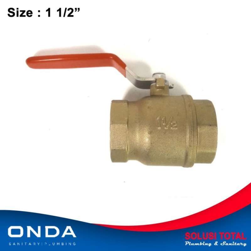 Promo Ball Valve Kuningan 1 1/2 Stop Kran 1-1/2 Inch brass Keran Diskon 23% di Seller Kartizy ...