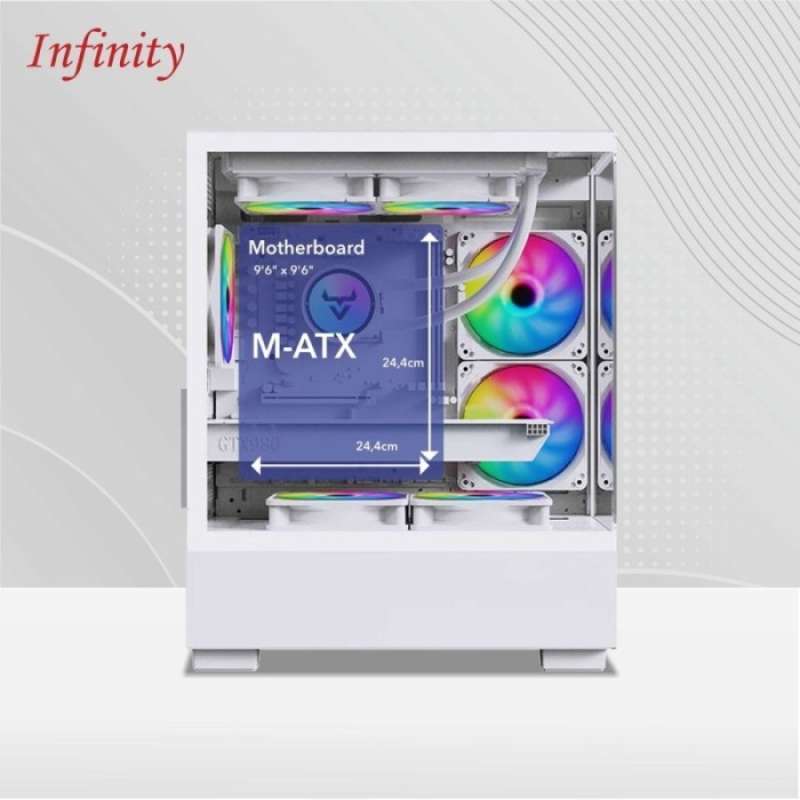 Jual Casing Infinity Clair - Matx Gaming Case - White Di Seller Gx ...