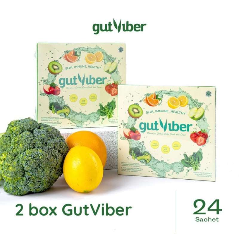 Promo GUTVIBER 2 Box Minuman Serat Fiber Drink Detox Slim BPOM Diskon ...