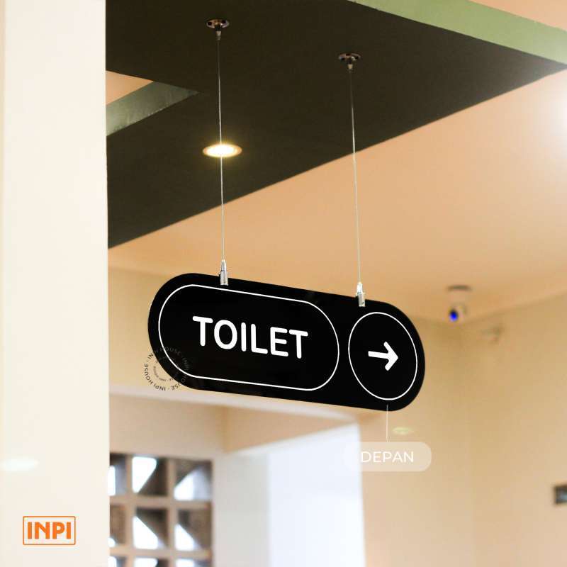 Jual Sign Akrilik Gantung Toilet Arah Lonjong Besar - Inpi House ...