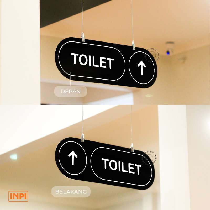 Jual Sign Akrilik Gantung Toilet Arah Lonjong Besar - Inpi House ...
