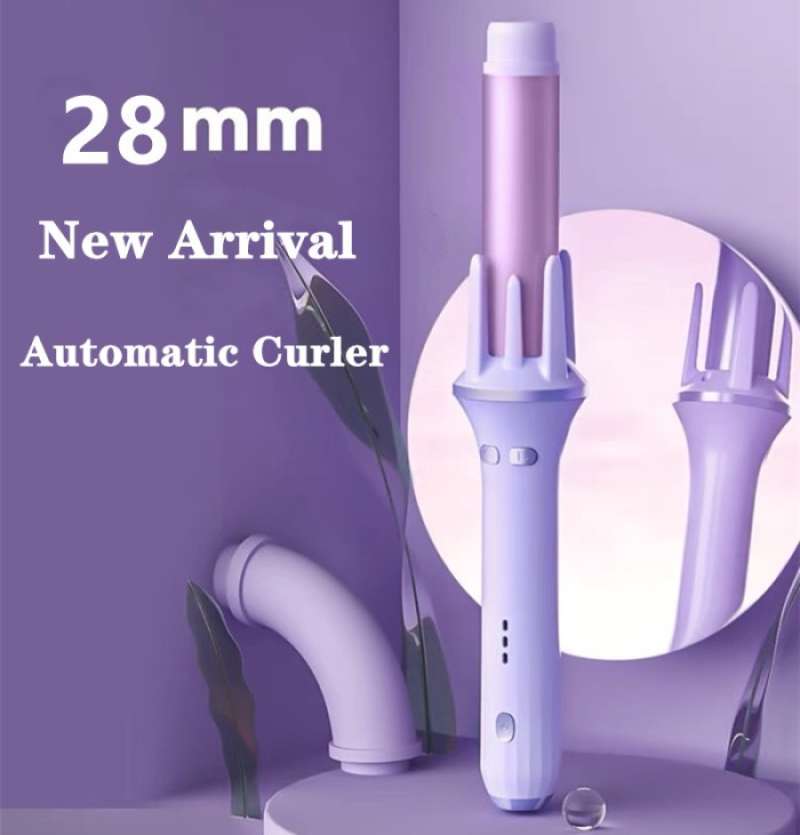 Promo Catokan Curly Otomatis VIVID VOGUE 28MM Curly Rambut UNGU Curling iron Diskon 23% di ...